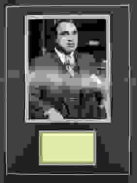 Al Capone Autographed Display Auction