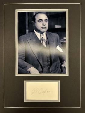 Al Capone Autographed Display Auction