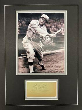 Ty Cobb Autographed Display Auction