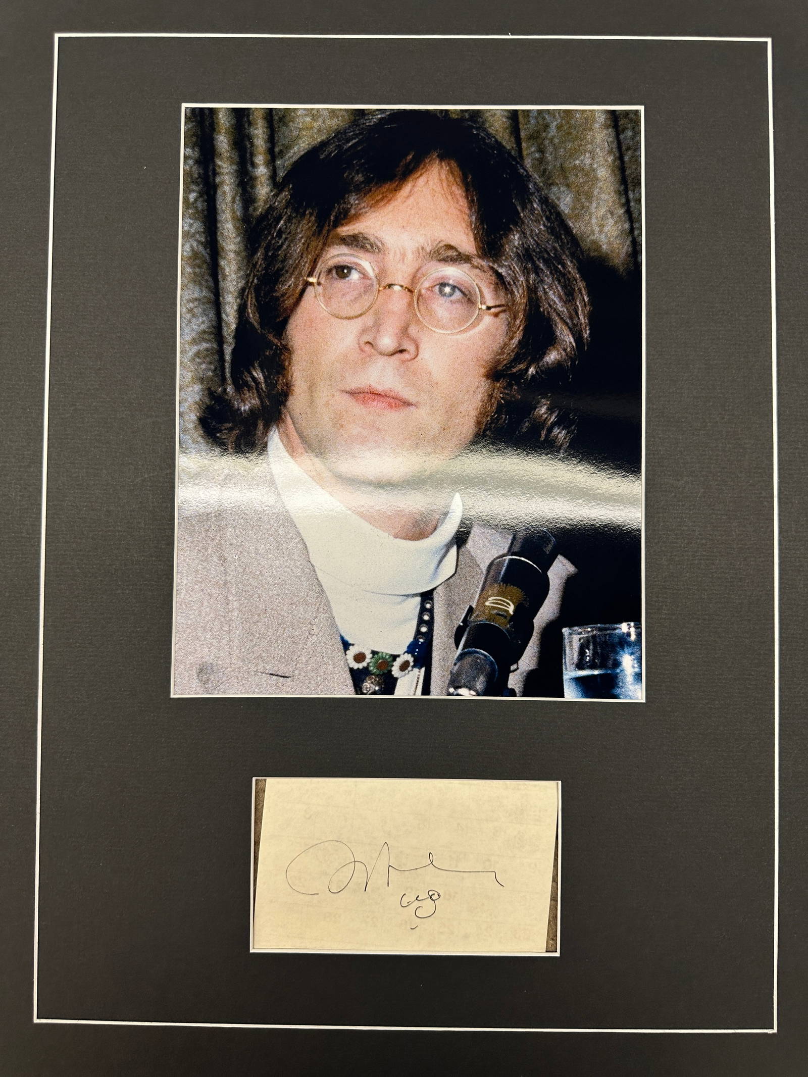 John Lennon Autograph Display Auction