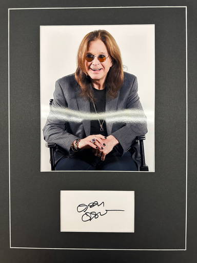 Ozzy Osbourne Autograph Display