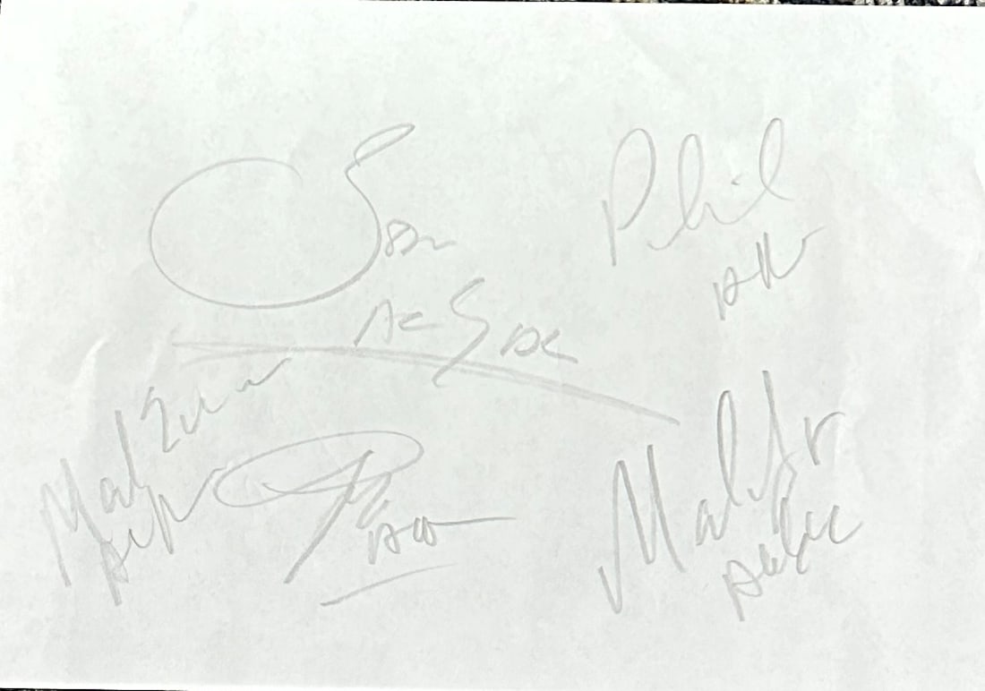 Ac/dc Autographed Page Bon Scott Era Auction