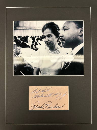 Mlk And Rosa Parks Autograph Display