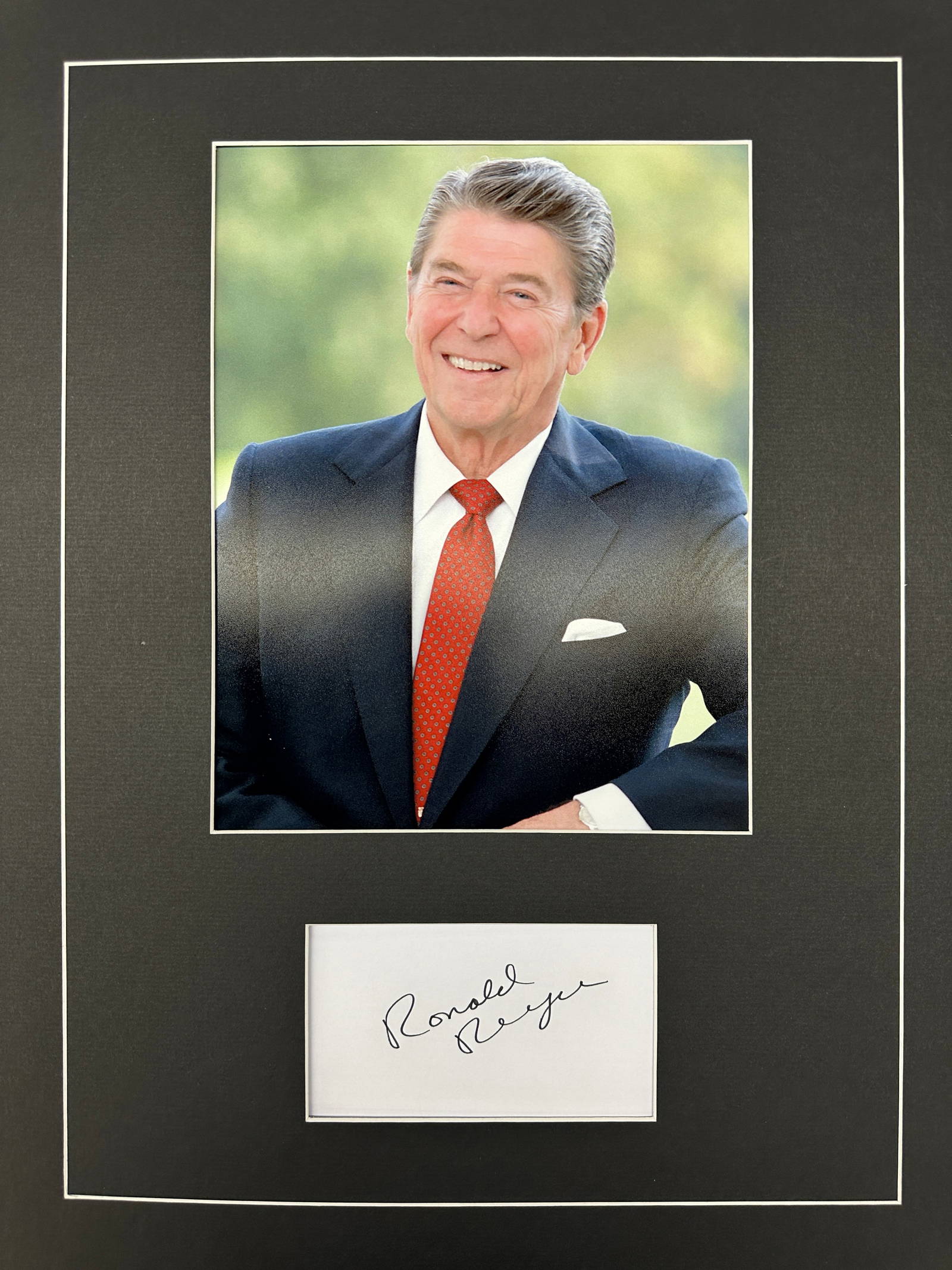 Ronald Reagan Autograph Display Auction