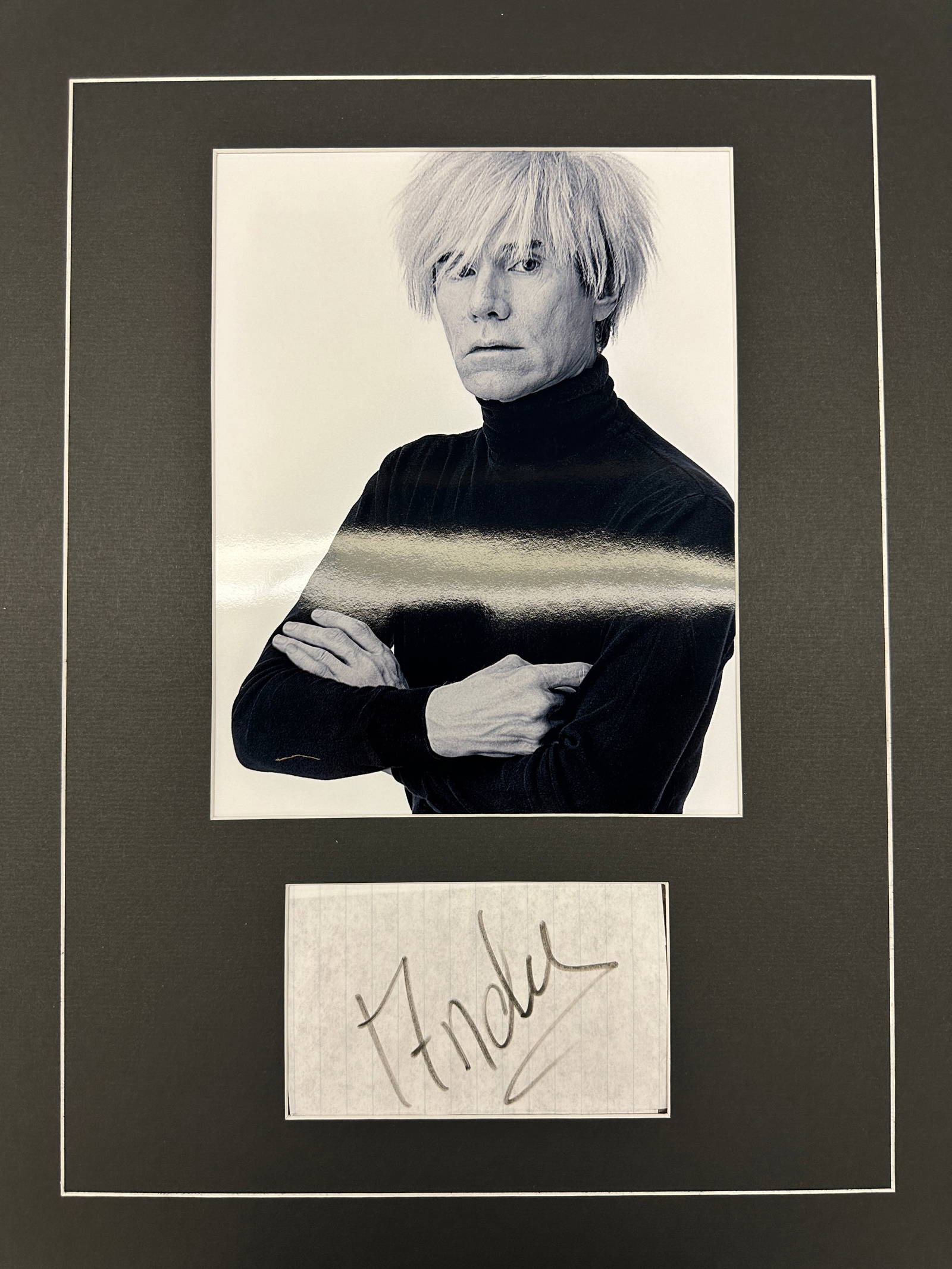Andy Warhol Autograph Display Auction