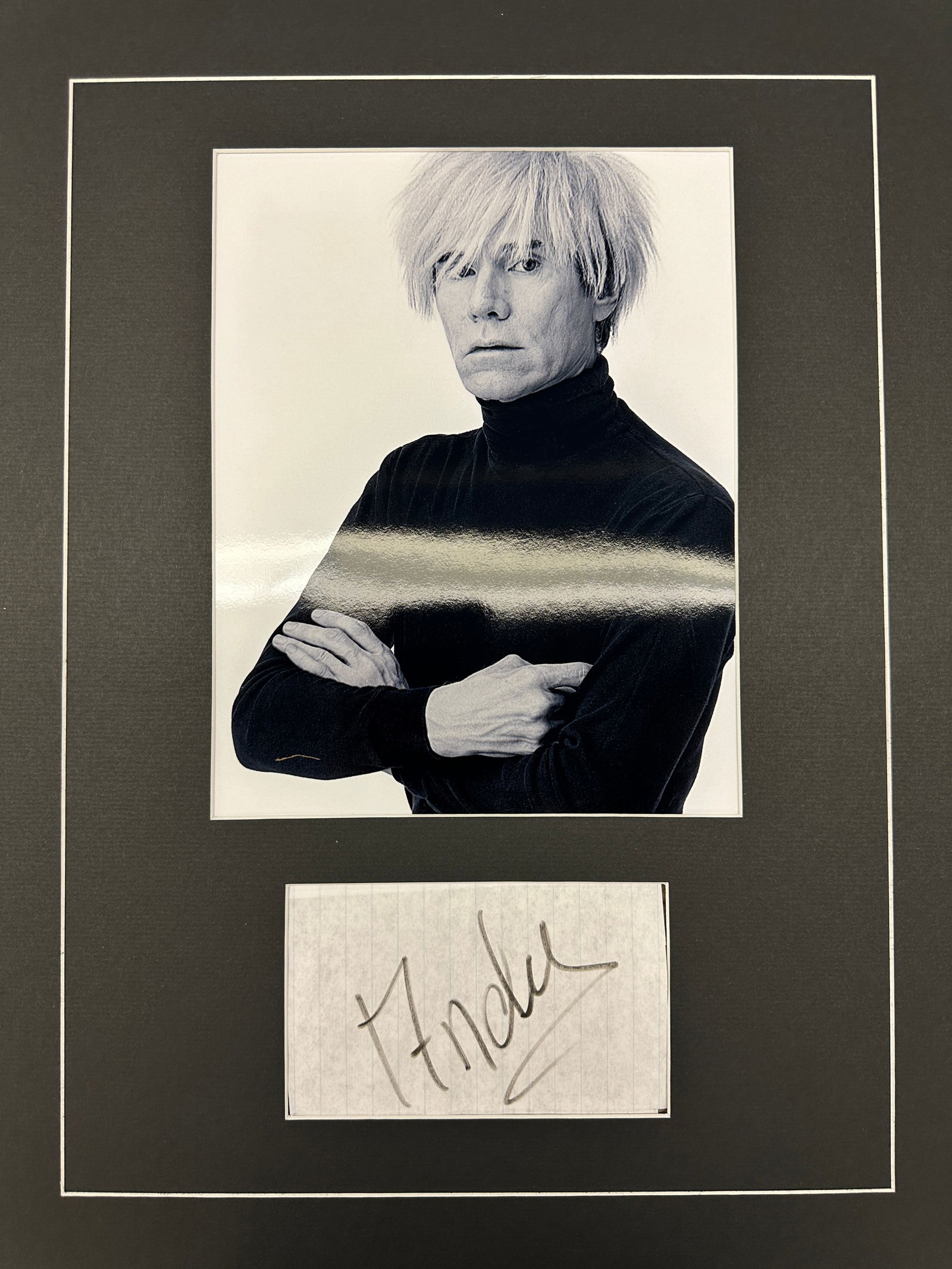 Andy Warhol Autograph Display Auction