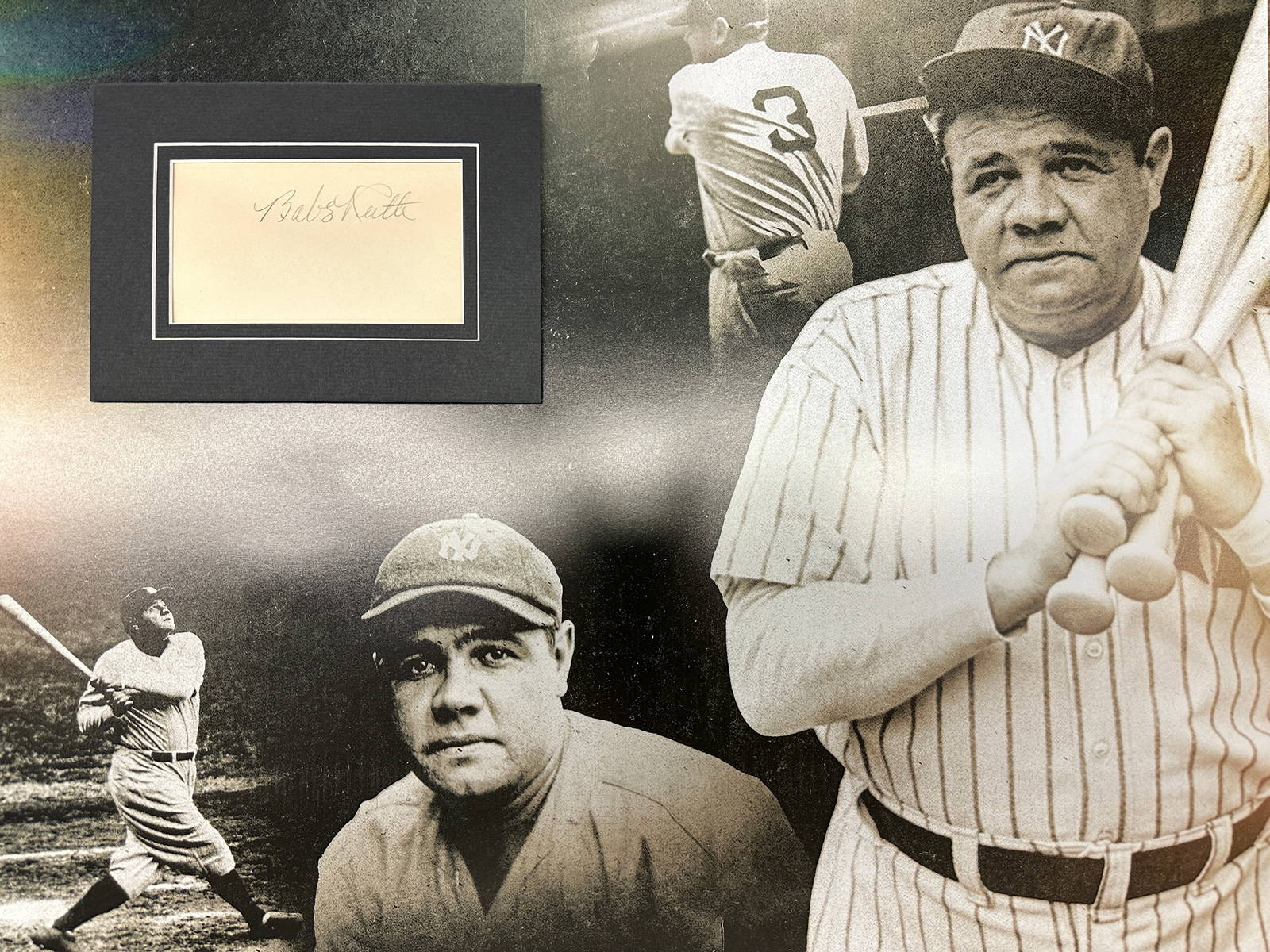 Babe Ruth Autograph Display Auction