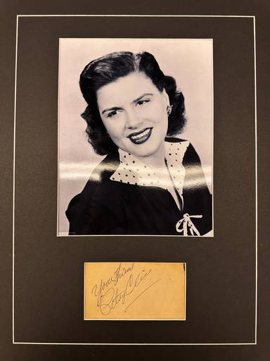 Patsy Cline Autograph Display