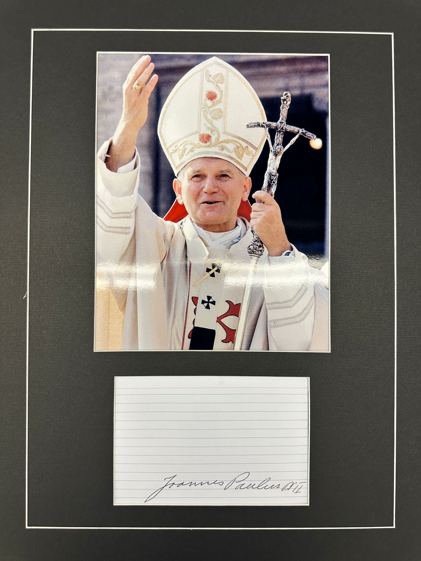 Pope John Paul Ii Autograph Display Auction