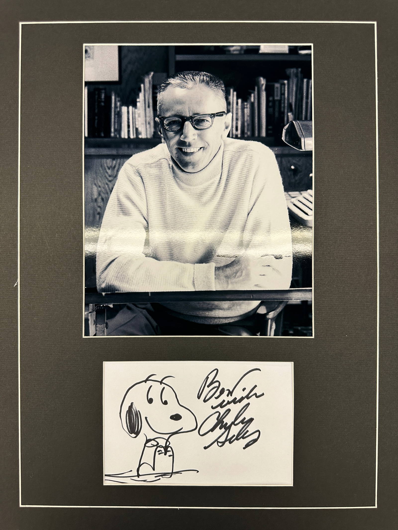 Charles Schulz Autograph Display Auction