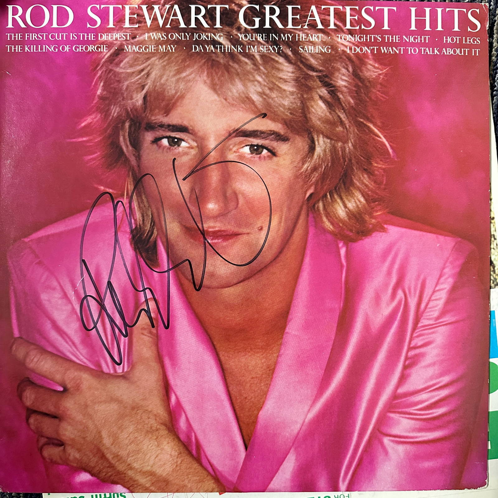 Rod Stewart Autographed Album Auction
