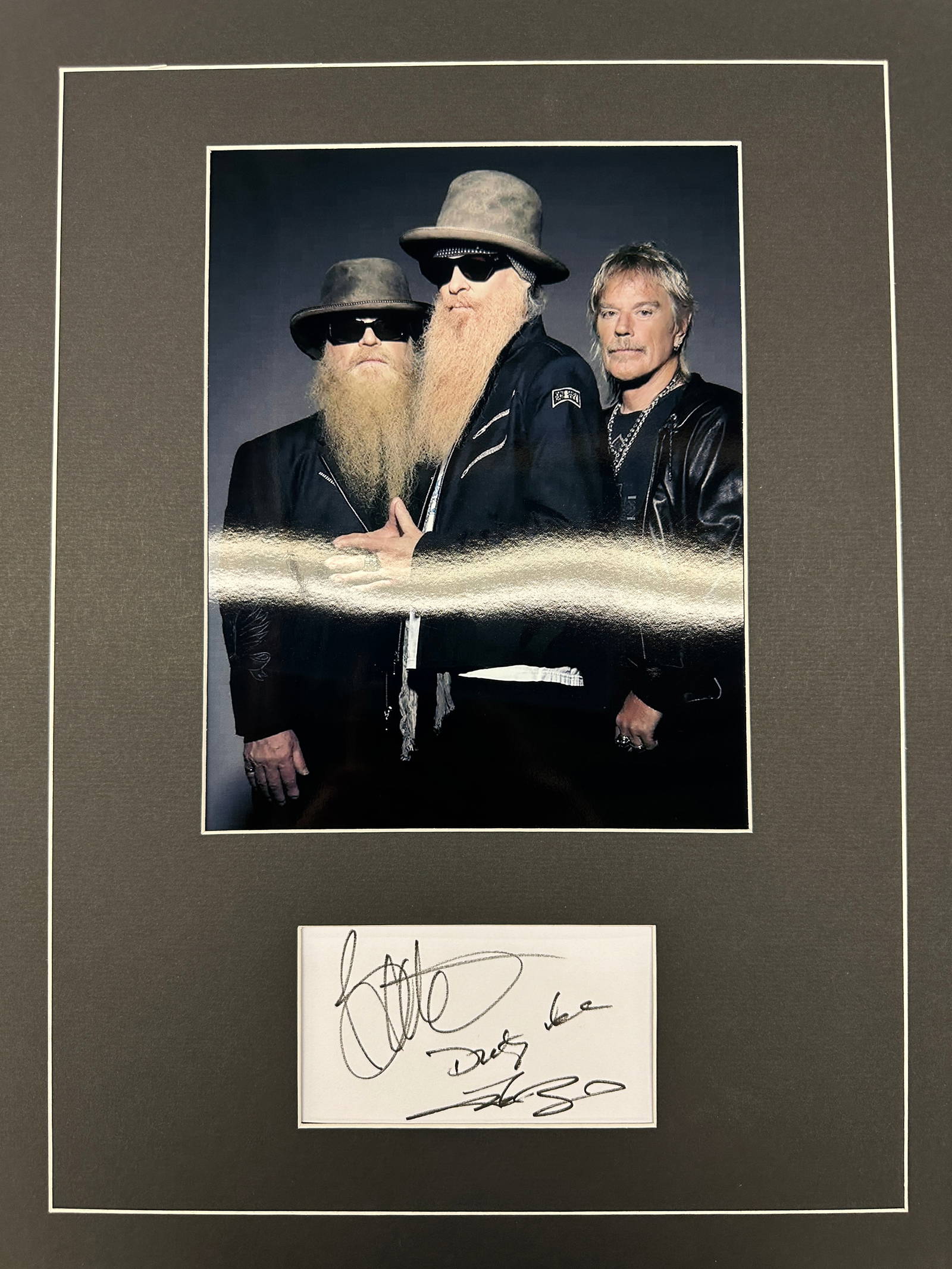 Zz Top Autograph Display Auction