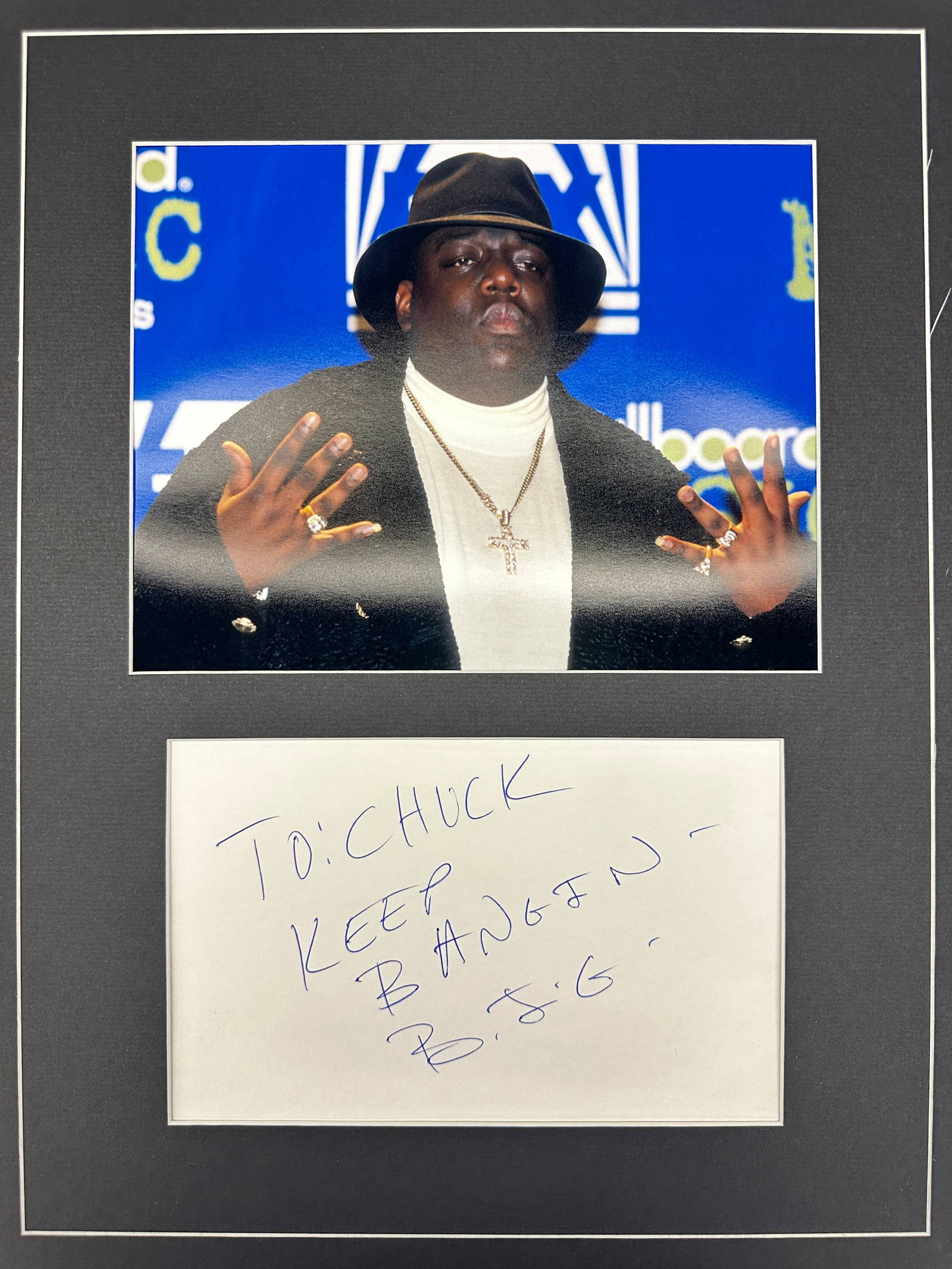Notorious Big Autographed Display Auction