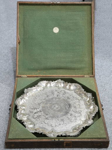 A Monumental George Iv Silver Salver, By Barak Mewburn,