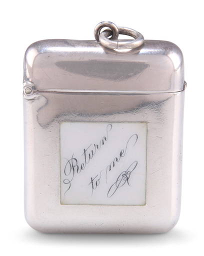 A Victorian Silver And Enamel Vesta Case, By Thomas Acott