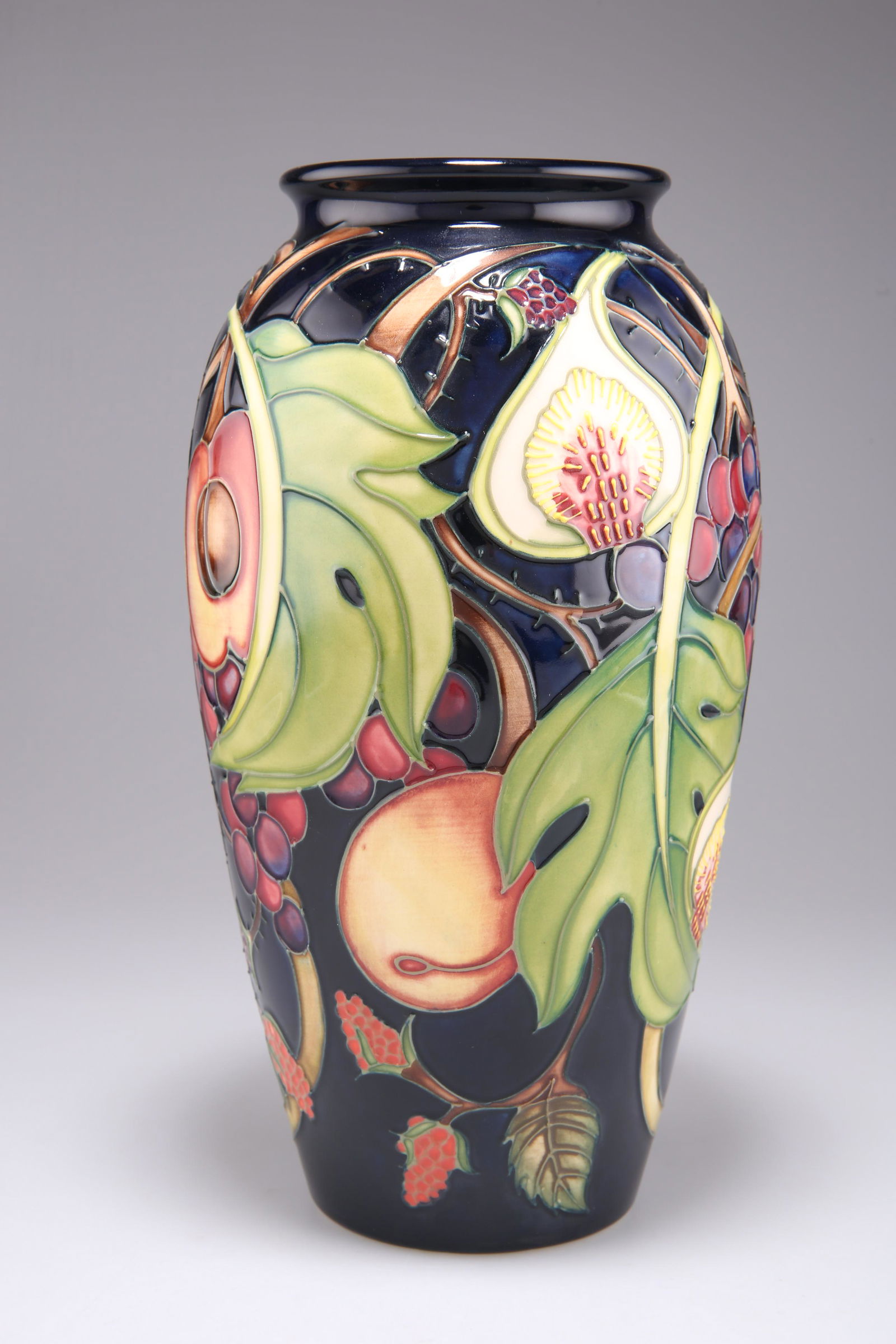 A Moorcroft Pottery Vase, Of Baluster Form, Tubelined And Hand Painted ...