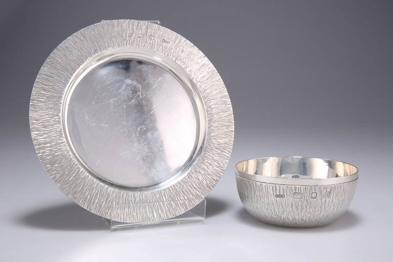 Gerald Benney: An Elizabeth Ii Silver Bowl And Plate