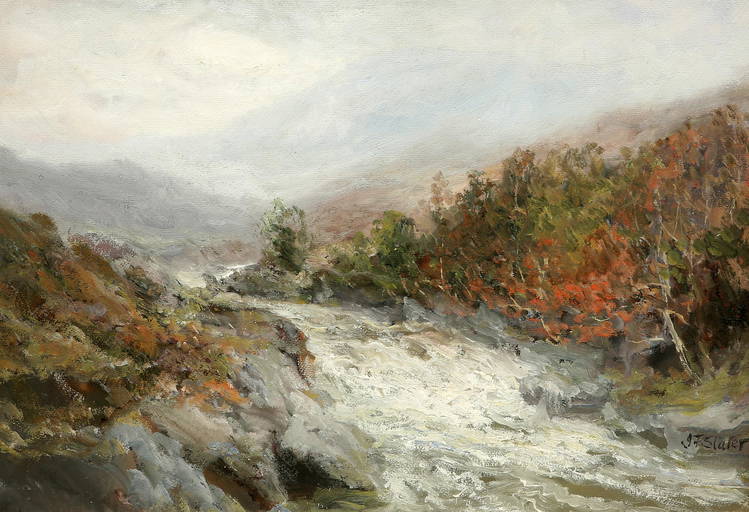 John Falconer Slater (1857 1937) Misty Uplands, Northumberland