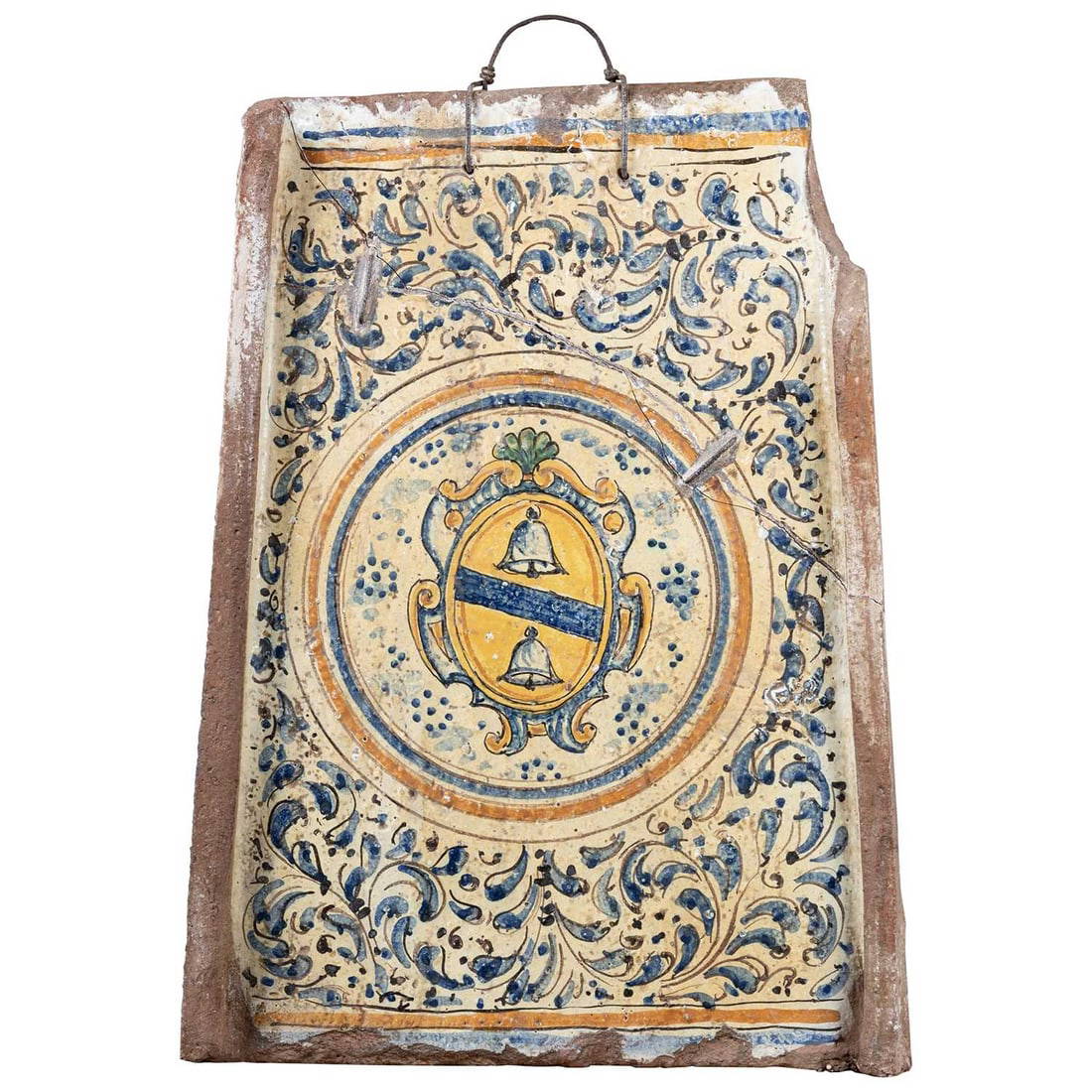 A 17th Century Spanish Maiolica Armorial Plaque Auction