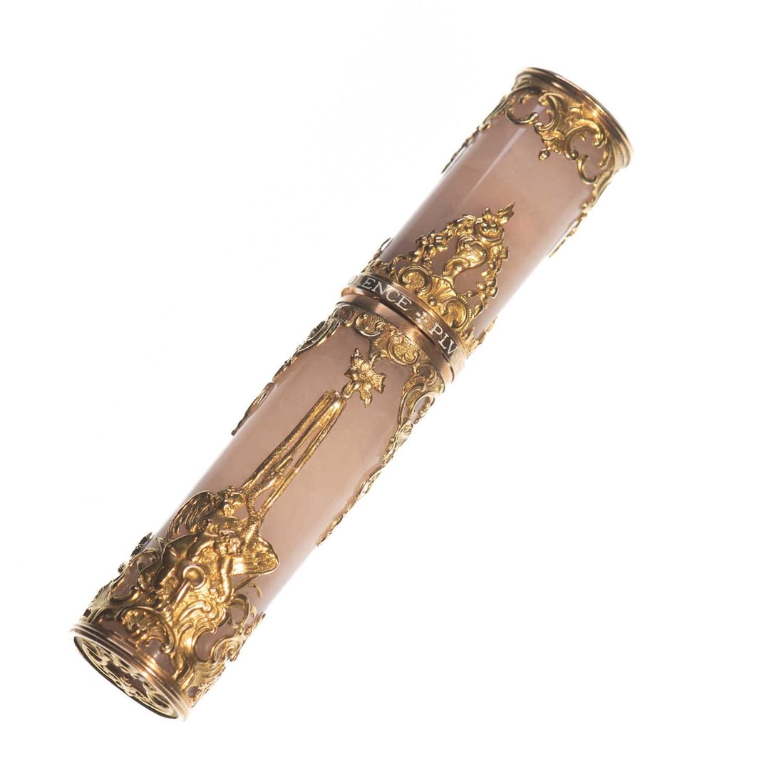 A Late 18th Century Gold And Rose Quartz Bodkin Case Auction