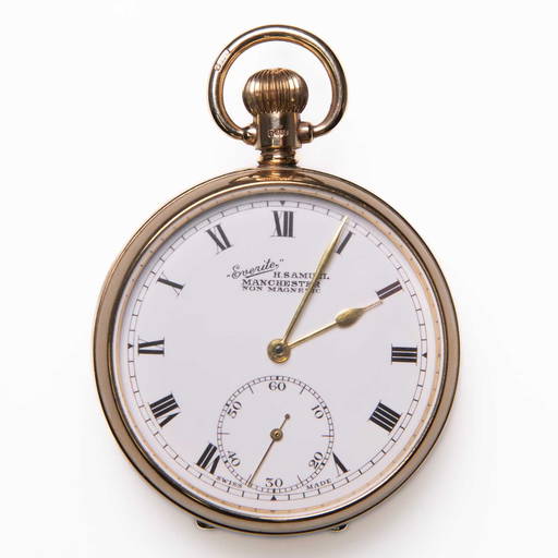 A 9ct Gold Open Faced Everite Pocket Watch
