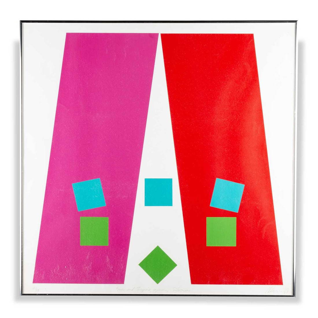 Â€¡ Laimonis Mierins (latvian 1929-2011) Green & Turquise Squares Auction