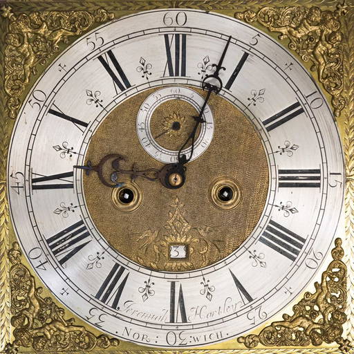 Jeremiah Hartley, Norwich, An Early 18th Century 12 Inch Brass Dial ...