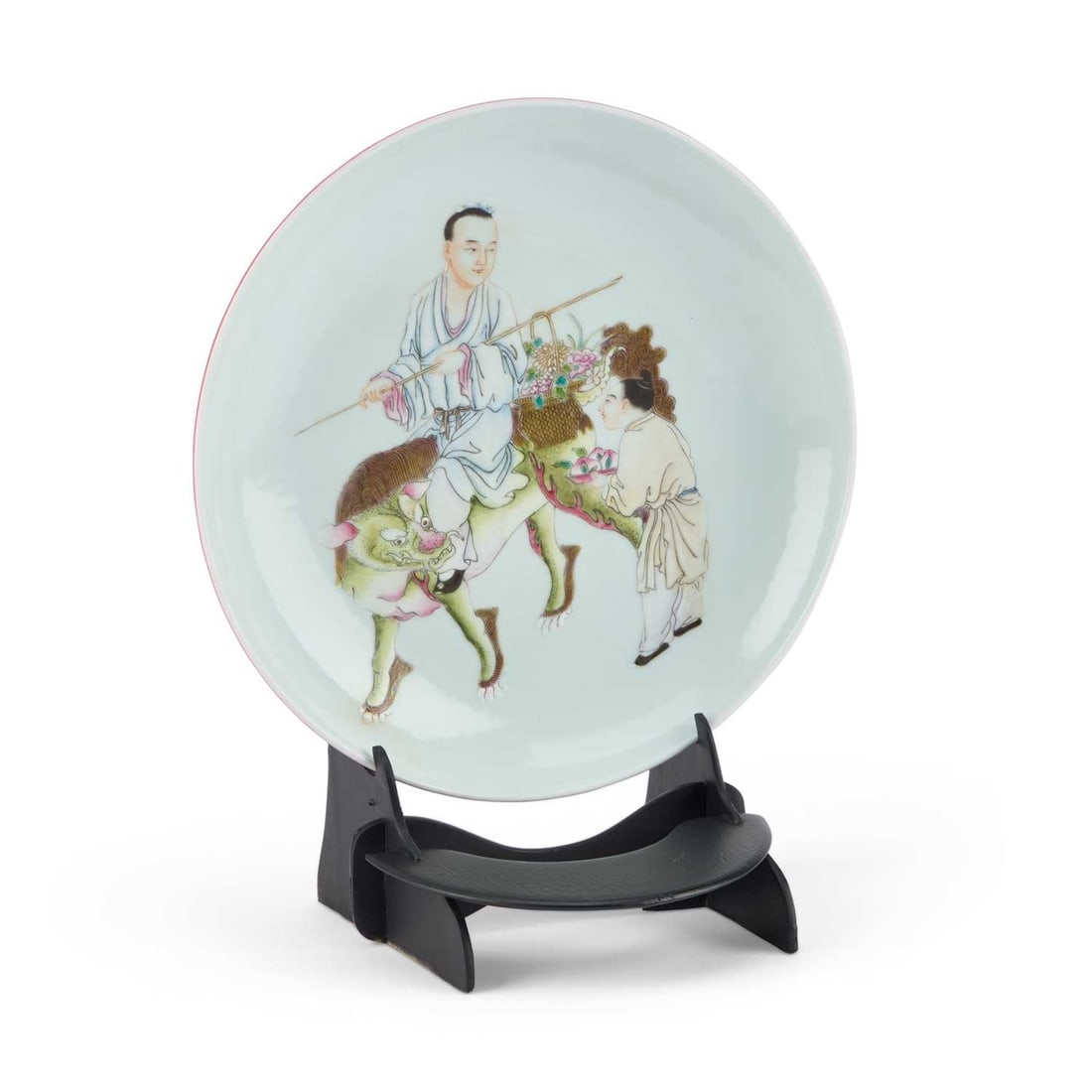 A Chinese Ruby-back 'immortal' Saucer Dish Auction