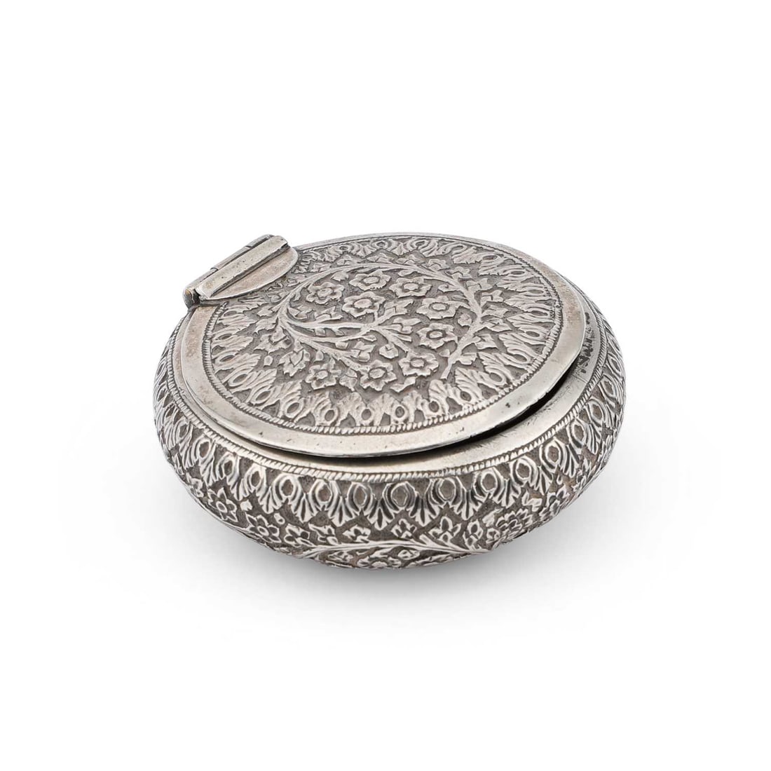 A Late 19th Century Ango-indian Silver Snuff Box Auction
