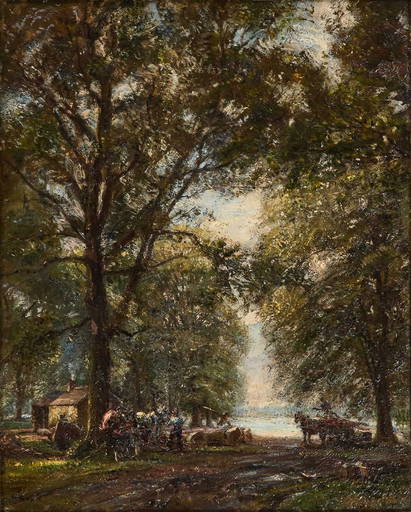 Herbert F. Royle (1870 1958) Logging Scene