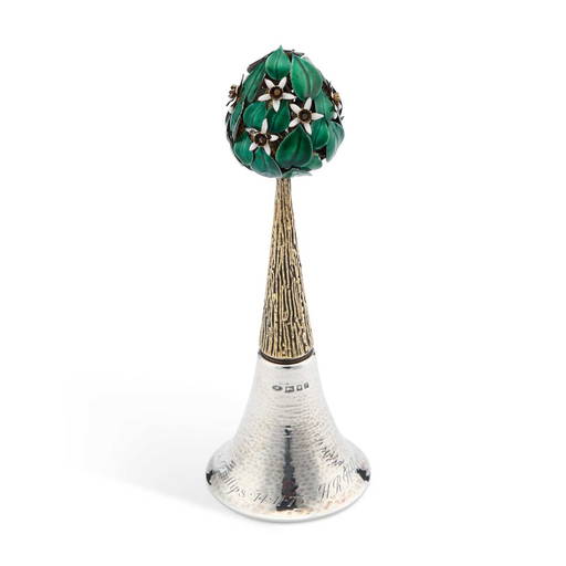 Stuart Devlin: An Elizabeth Ii Parcel Gilt Silver And Enamel Table Bell