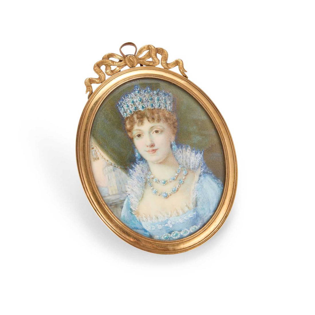 § In The Manner Of Jean-baptiste Isabey (1767-1855) Portrait Miniature Of Caroline Bonaparte ...