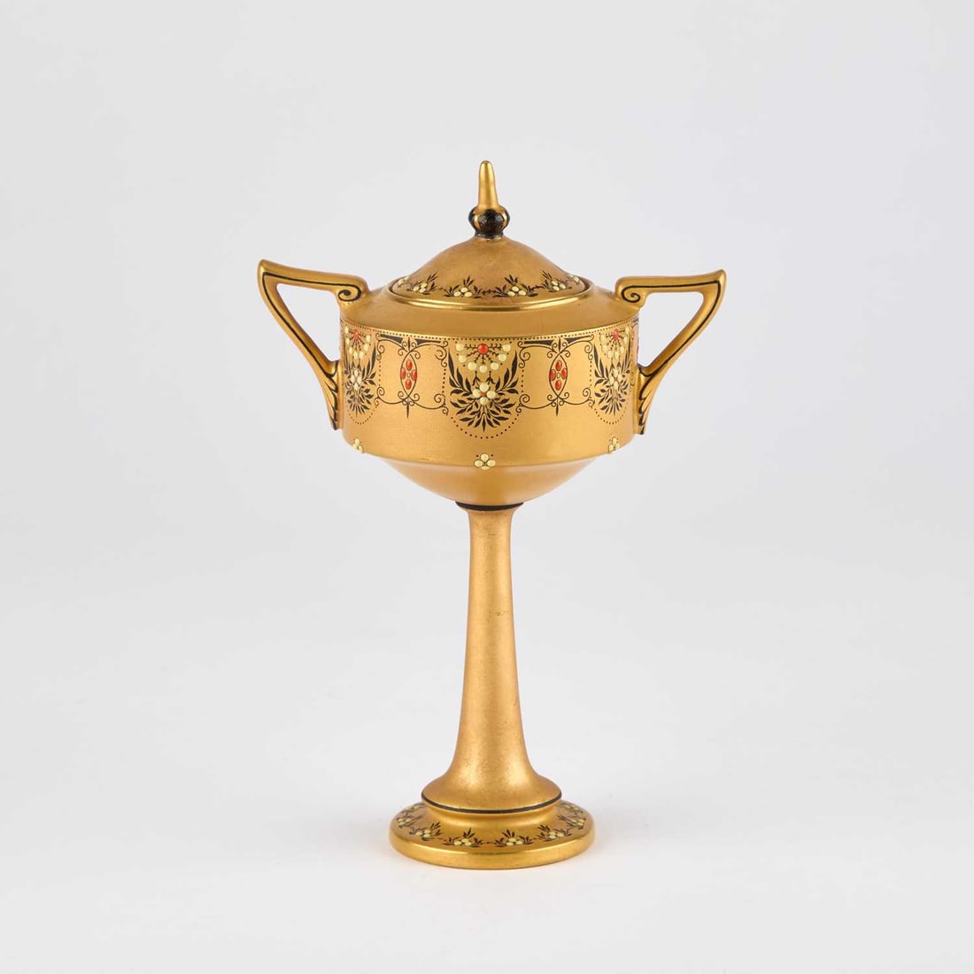 A Royal Worcester Gilded Two-handed Cup And Cover Auction