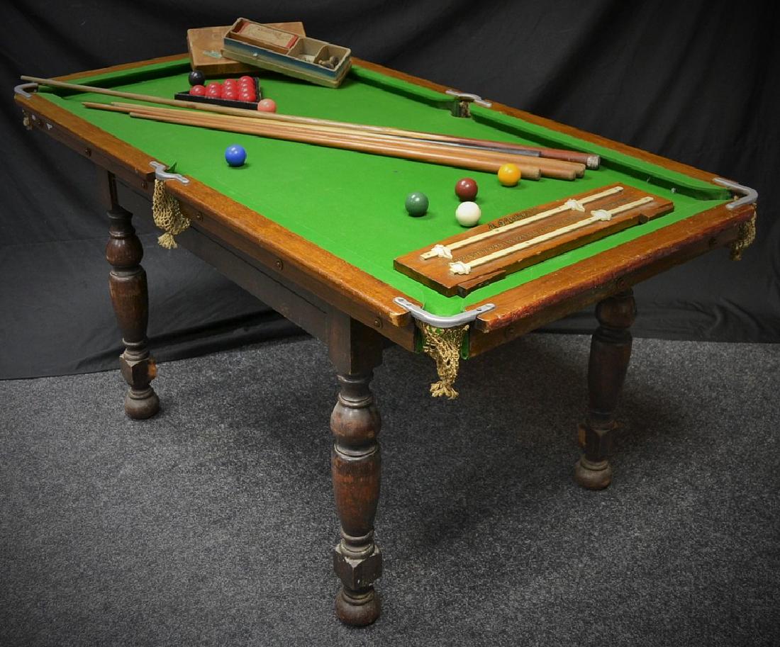 An E J Riley single piece slate bed snooker table, - Feb 06, 2019 ...