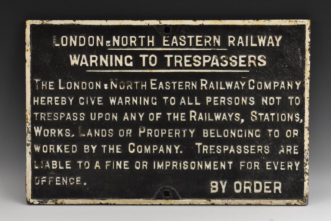 Railwayana An Early 20th Century Cast Iron Railway