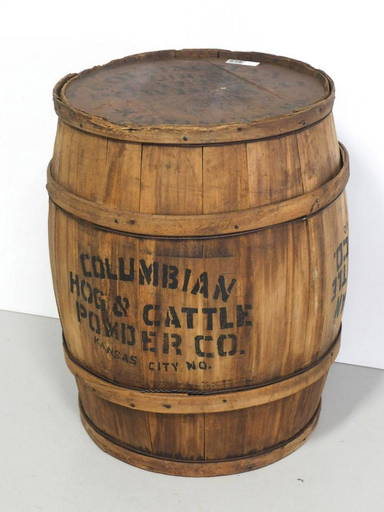 Columbian Hog & Cattle Powder Barrel