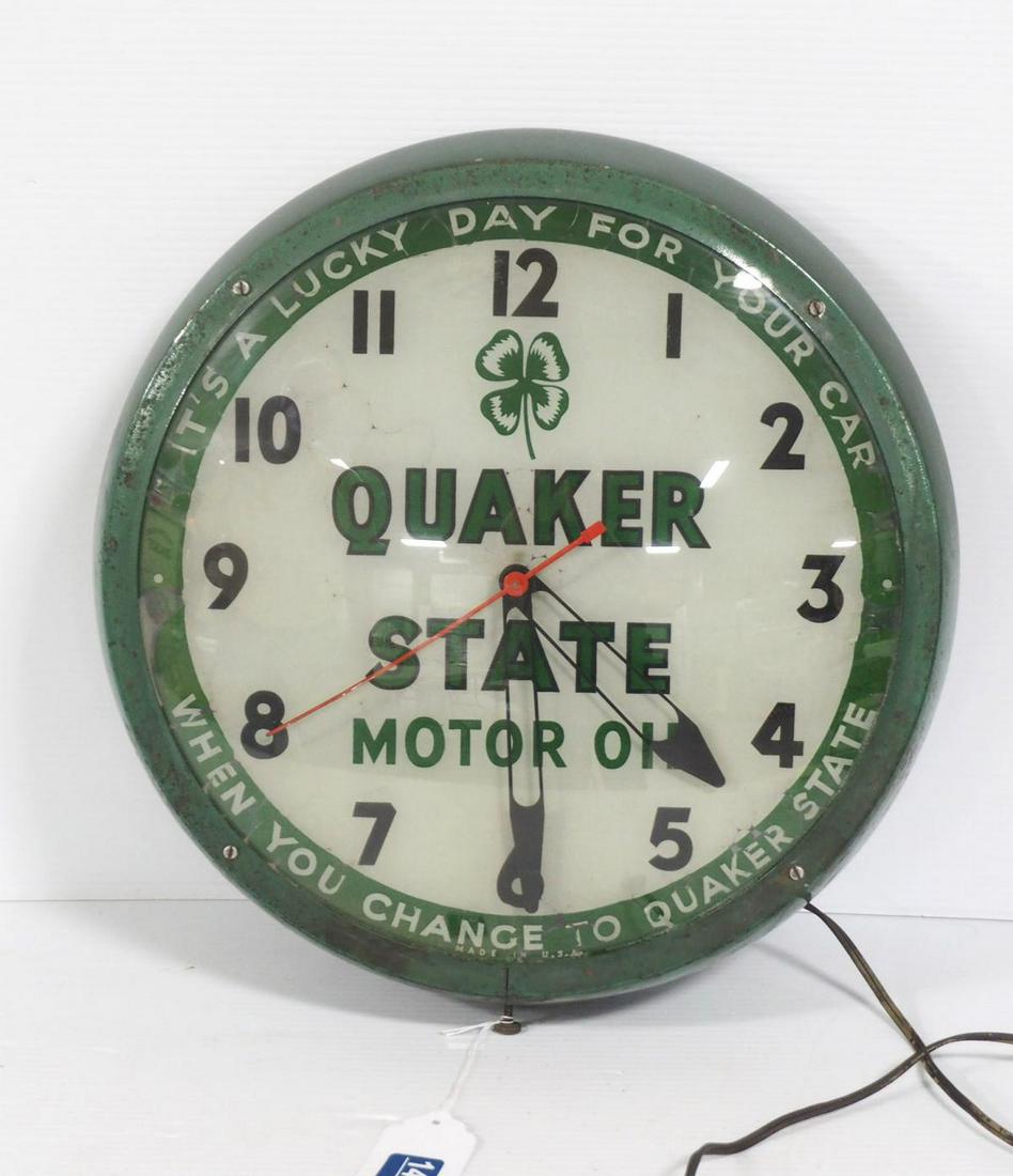 Quaker State Lighted Clock