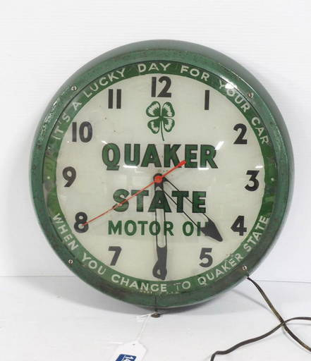 Quaker State Lighted Clock