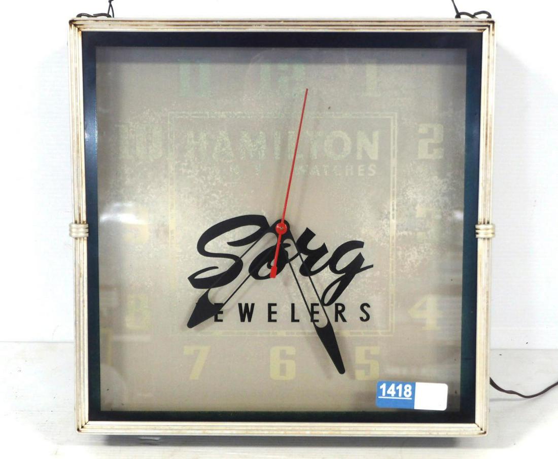 Lighted Hamilton Watches clock - Jan 18, 2020 | Chupp Auctions & Real ...