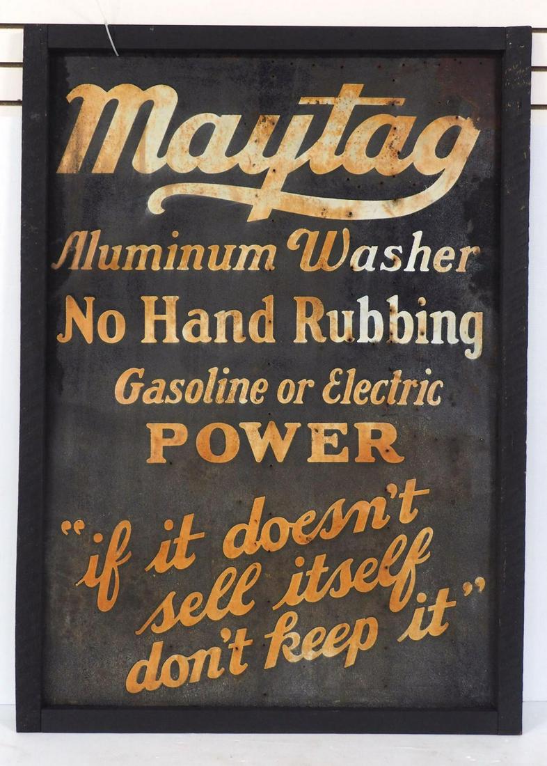 Maytag Washer sign - Mar 12, 2020 | Chupp Auctions & Real Estate, LLC in IN
