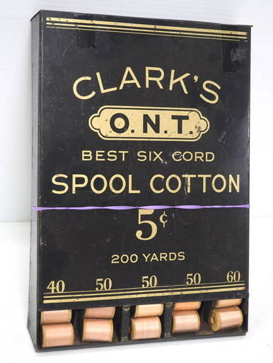 Metal Clarks spool cabinet (#0184) on Oct 22, 2021 | Chupp Auctions ...