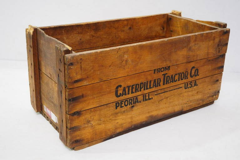 Caterpillar Tractor Co. Wooden Box