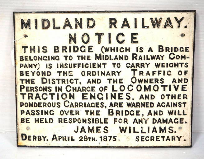 Midland Railway Bridge Sign