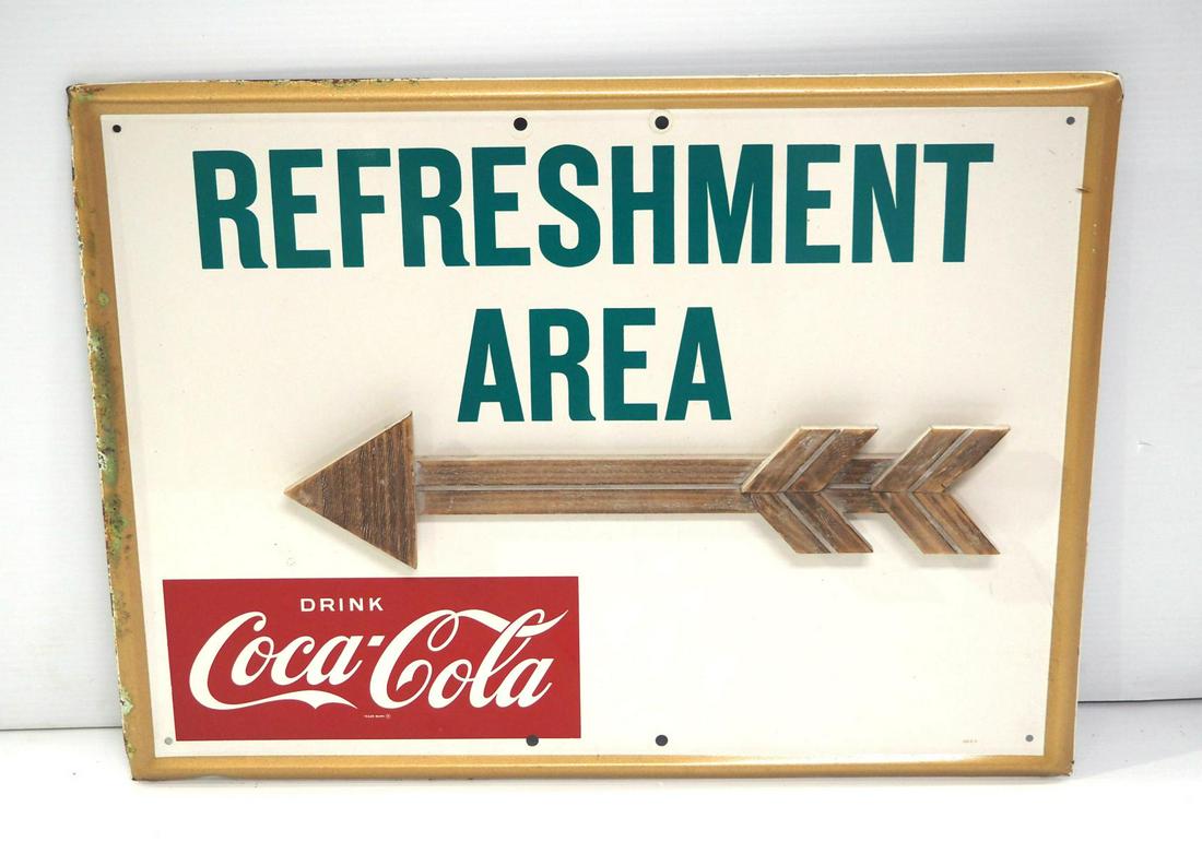 Coca Cola Refreshment Area Sign