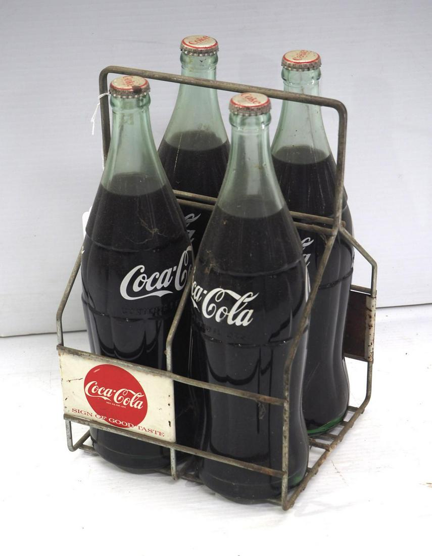 Coca Cola Metal 4 Pack Bottle Carrier