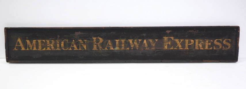 Vintage American Railway Express Cardboard/steel Sign