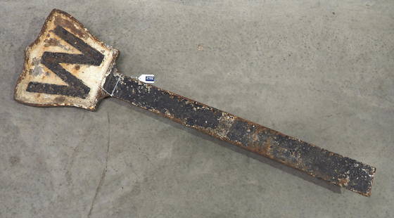 Cast Iron Railroad Whistle Stop Signs Sortie