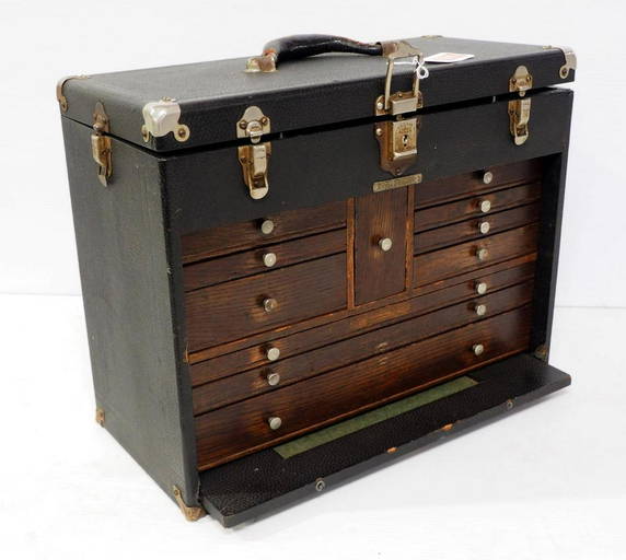 Machinist Tool Box With Tools