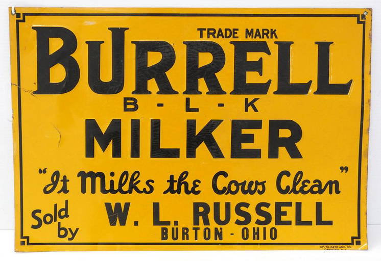 Burrel Milker sign (#0905) on Mar 10, 2023 | Chupp Auctions & Real ...