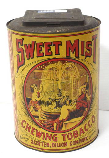 Sweet Mist Tobacco tin (#1503) on Mar 11, 2023 | Chupp Auctions & Real ...